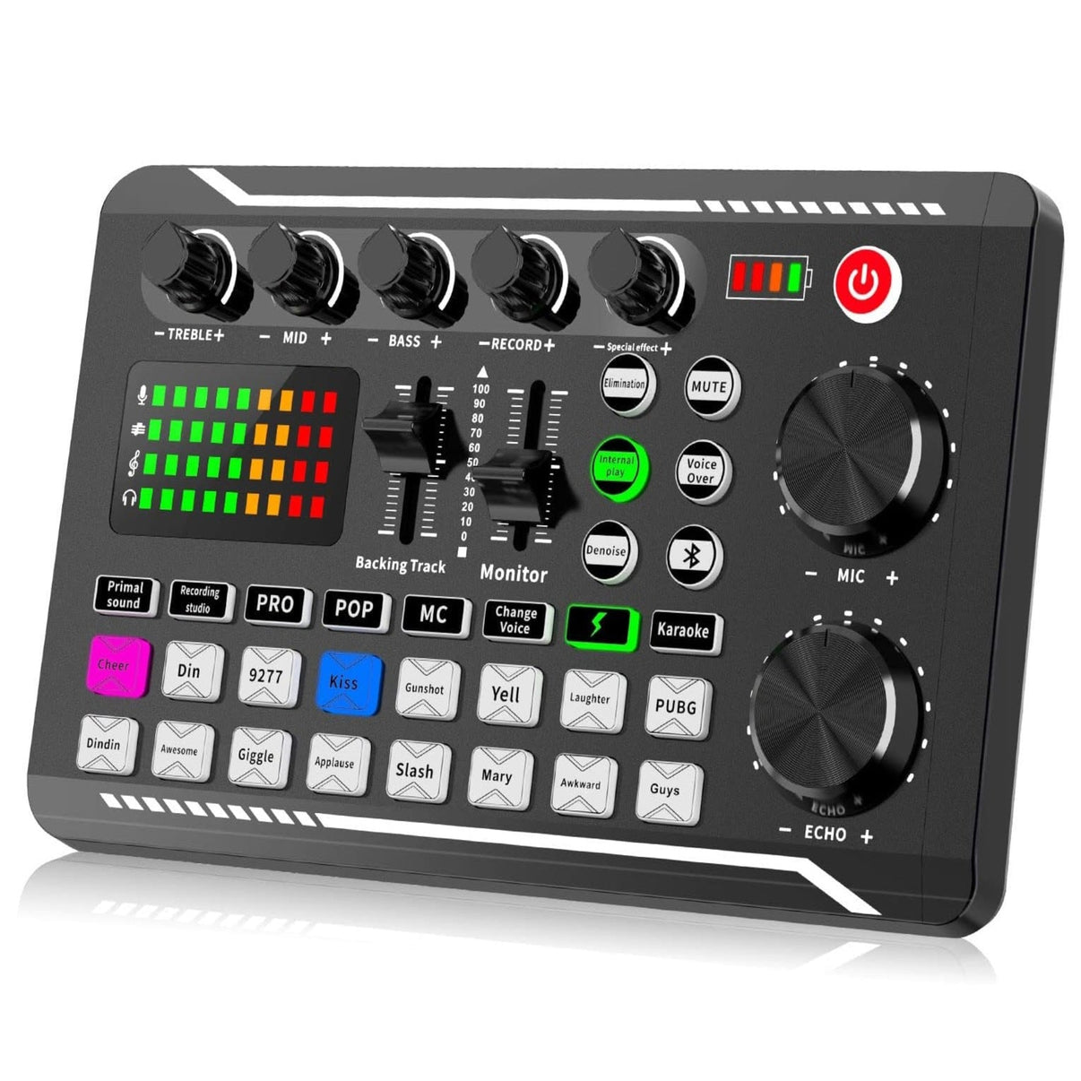 F998 Live Sound Card & Mixer | Bluetooth DSP Audio Interface